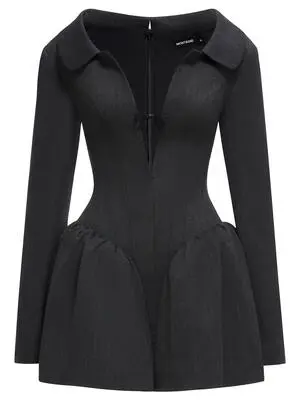 MONTSAND Structured Peplum Mini Dress - Grey