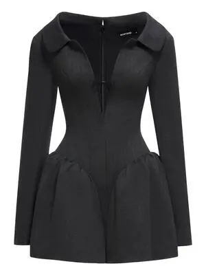 MONTSAND Structured Peplum Mini Dress - Grey