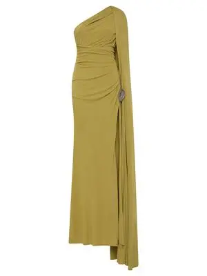 Rachel Gilbert Jordan Draped Gown - Green