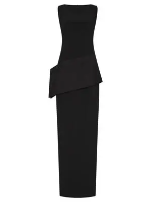 Rachel Gilbert Rick Gown Elegant Maxi Dress - Black