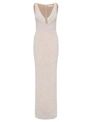 Rachel Gilbert Beaded Tulle Gown - Ivory