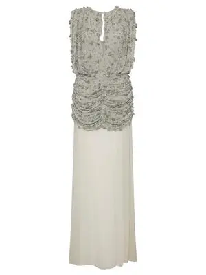 Rachel Gilbert Anika Beaded Gown - Grey