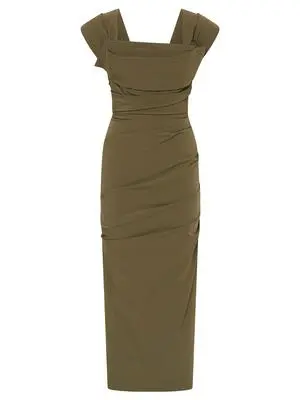 Rachel Gilbert Salma Draped Maxi Dress - Olive