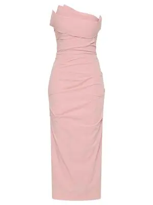 Rachel Gilbert Salma Strapless Midi Dress - Pink