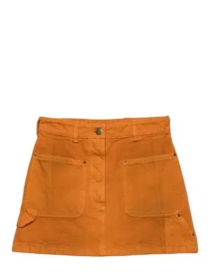Prada Canvas Miniskirt - Orange