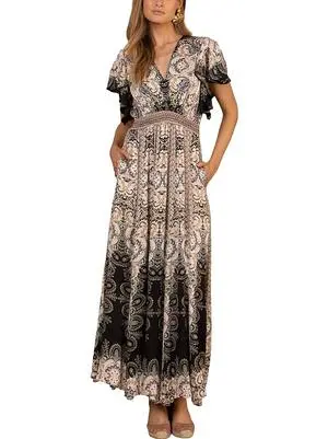 Hale Bob Sandra Charmeuse Maxi Dress - Black