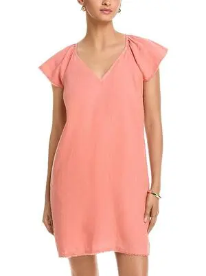 Tommy Bahama Two Palms Flutter Shift Dress - Peach Gelato