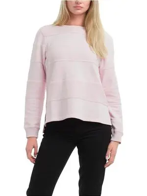 WILT CLOTHING Striped Sweatshirt - Pink A Boo
