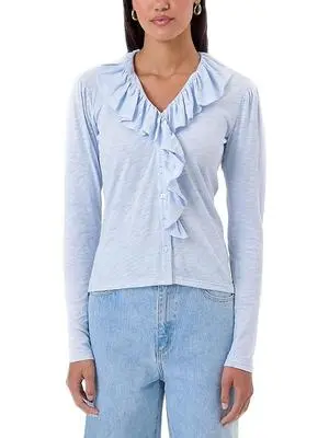 GOLDIE LEWINTER Ariana Ruffle Shirt - Bluebell