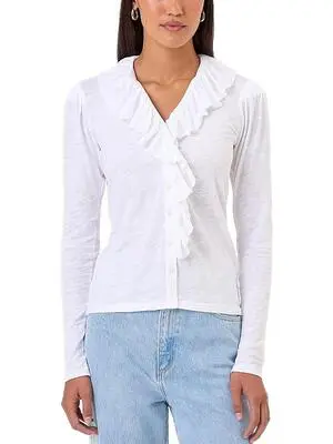 GOLDIE LEWINTER Ariana Ruffle Shirt - White