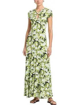 Proenza Schouler White Label Floral Print Maxi Dress - Straw Multi
