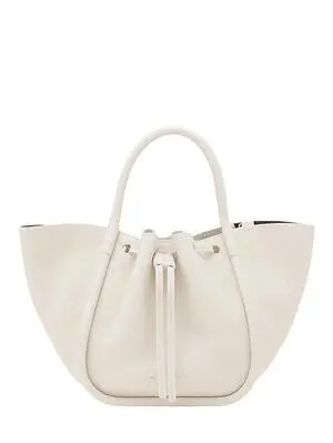Proenza Schouler Small Ruched Leather Tote - Ecru