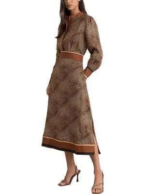 REISS Leia Animal Print Dress - Neutral