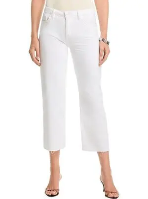 L'Agence Wanda High-rise Crop Wide-leg Jeans - Blanc