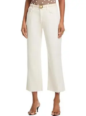 L'Agence Wanda High-rise Crop Wide-leg Jeans - Light Ecru