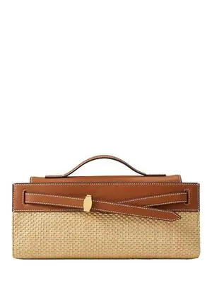 Veronica Beard Dash Raffia Clutch - Hazelwood