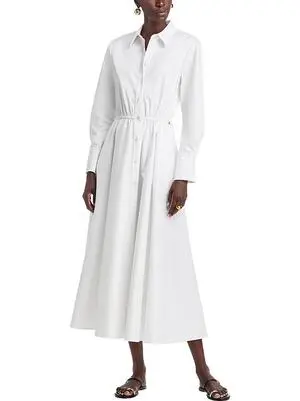TOCCIN Anika Long Sleeve Shirt Dress - Optic