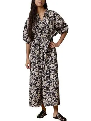 Faherty Brand Coastal Poplin Kaia Dress - Avignon Floral Print