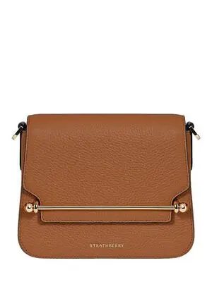 Strathberry Ace Mini Leather Crossbody Bag - Tan