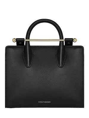 Strathberry Mini Leather Tote - Black