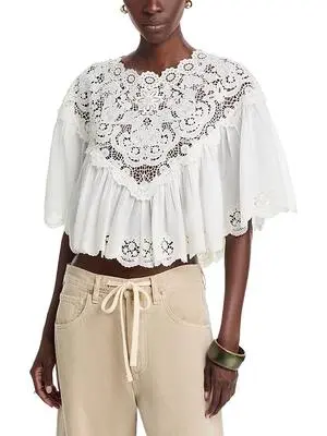 Sea Sofia Embroidered Top - Cream