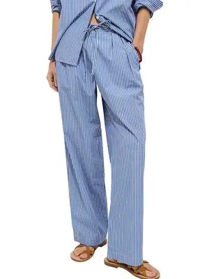 ALEX MILL Hudson Striped Pants - Blue/ivory