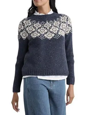 SEASALT CORNWALL Johanna Fair Isle Sweater - Helianthus Maritime Limestone