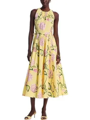 Oscar De La Renta Poplin Day Dress - Pink/butter