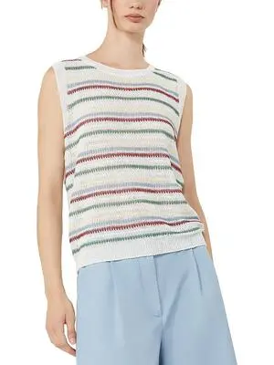 Max Mara Striped Linen Top - Multi