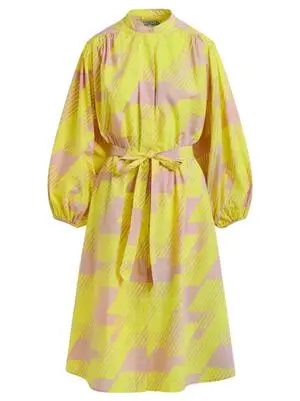 Essentiel Antwerp Patterned Midi Dress - Yellow