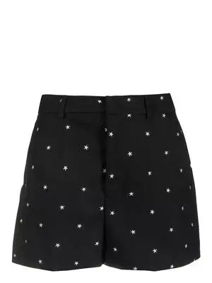 Red Valentino Star-print Thigh-length Shorts - Black