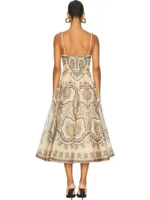 Zimmermann Luna Twist Mini Dress - Cream Perla Paisley