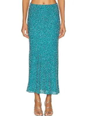 Rabanne Paillette Skirt - Ibiza Blue