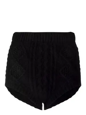 Red Valentino Cable-knit Shorts - Black