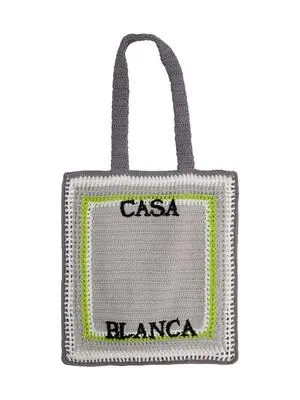 Casablanca Tote Bag With Logo - Grey