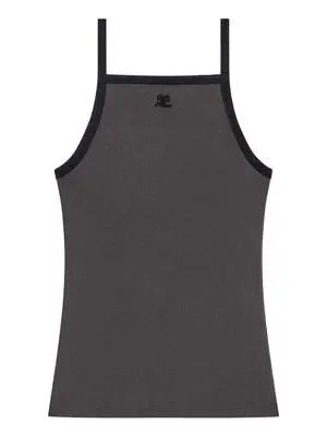 COURREGES Contrasting Tank - Charcoal