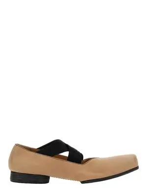 UMA WANG Leather Ballerinas Beige