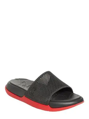 CHRISTIAN LOUBOUTIN Rubber Slide Sandal - Black