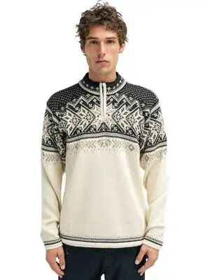 DALE OF NORWAY Vail Sweater - Off White/coffee/mountainstone