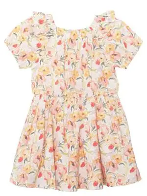 MABEL + HONEY Gathered Sleeve Dress - Pink