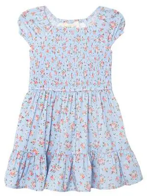 MABEL + HONEY Delia Cap Sleeve Dress - Blue