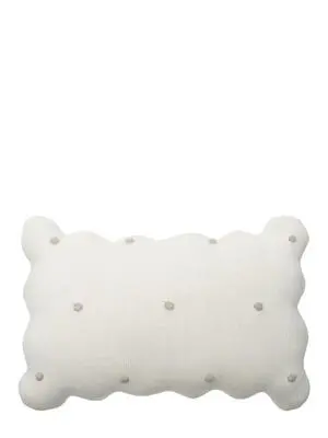 LORENA CANALS Knitted Biscuit Cushion - Ivory/ Dune White