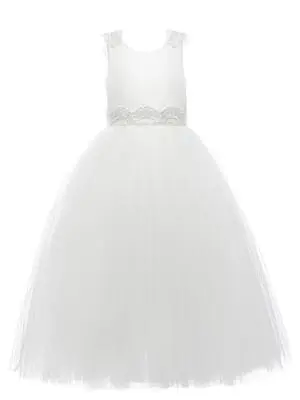 TULLEEN Emilia Lace Waist Tulle Dress - White