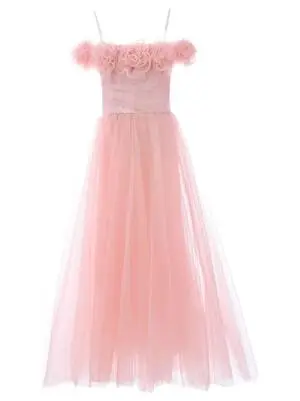 TULLEEN Lilo Floral Tulle Gown - Pink