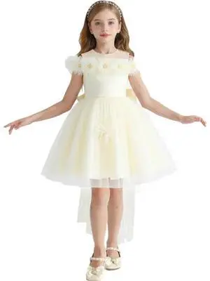 TULLEEN Floral Tulle Gown - Ivory