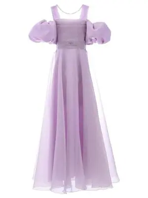 TULLEEN Thea Puff-sleeve Dress - Lavender