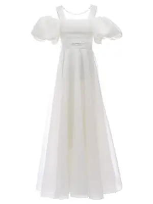 TULLEEN Thea Puff-sleeve Dress - White