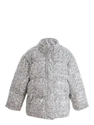 TULLEEN Glitter Puffer Jacket - Grey
