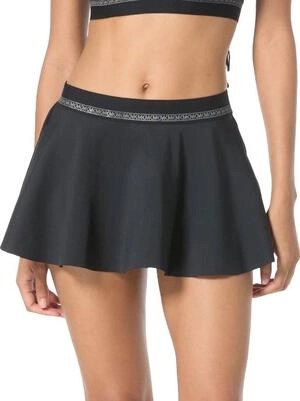 Michael Kors Signature Scuba Skirted Swim Bottom - Black