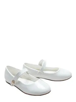 TULLEEN Maleia Clover Charm Flats - White